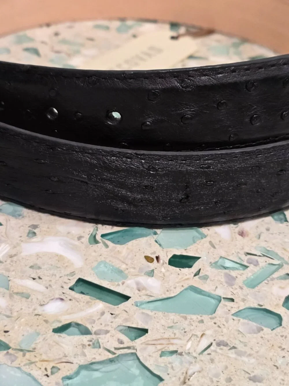 Tecovas | Accessories | Nwt Tecovas Mens Full Quill Black Ostrich Belt ...